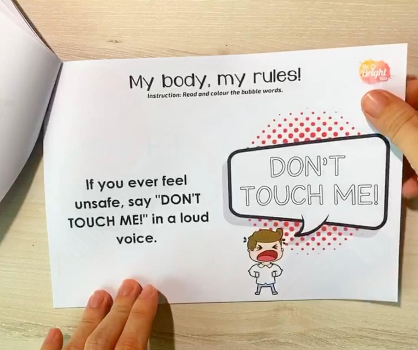 Good Touch, Bad Touch A5 Printable Booklet | Child Abuse Prevention ...