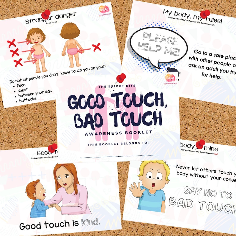 Good Touch, Bad Touch A5 Printable Booklet | Child Abuse Prevention ...