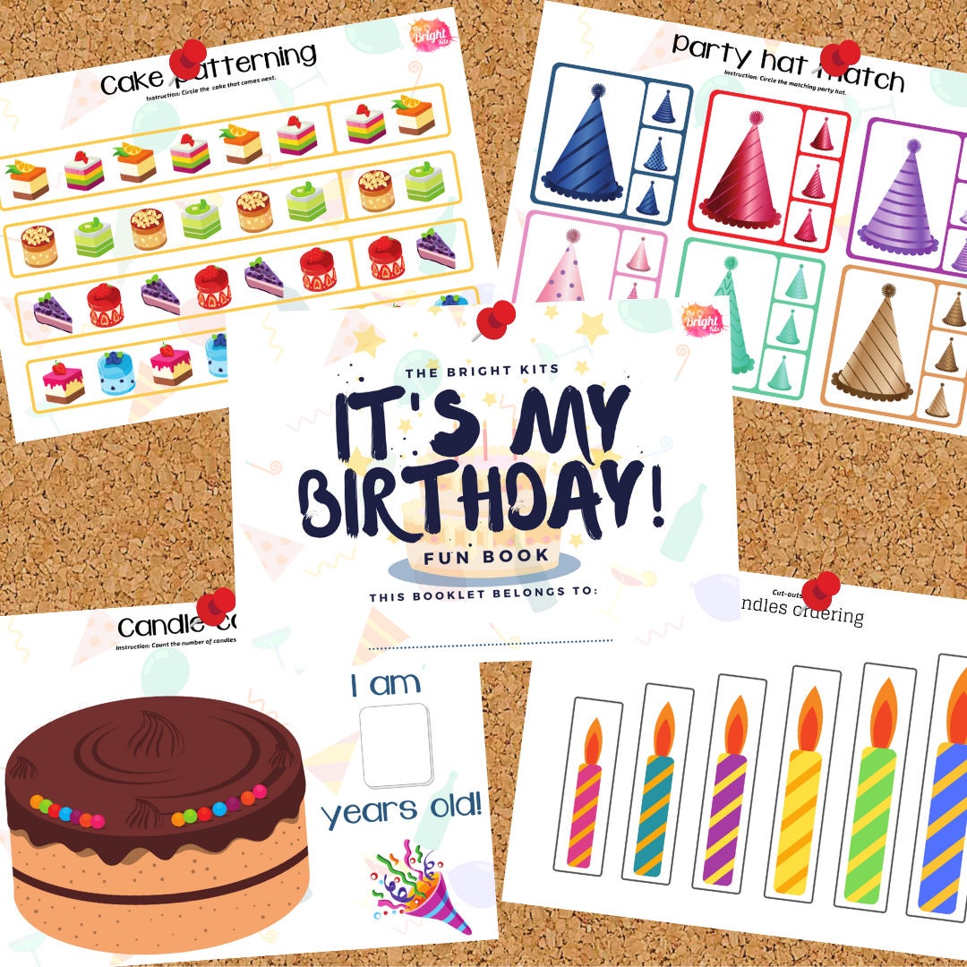 It's My Birthday! Fun Book A4 Printable | Birthday Binder | Party ...