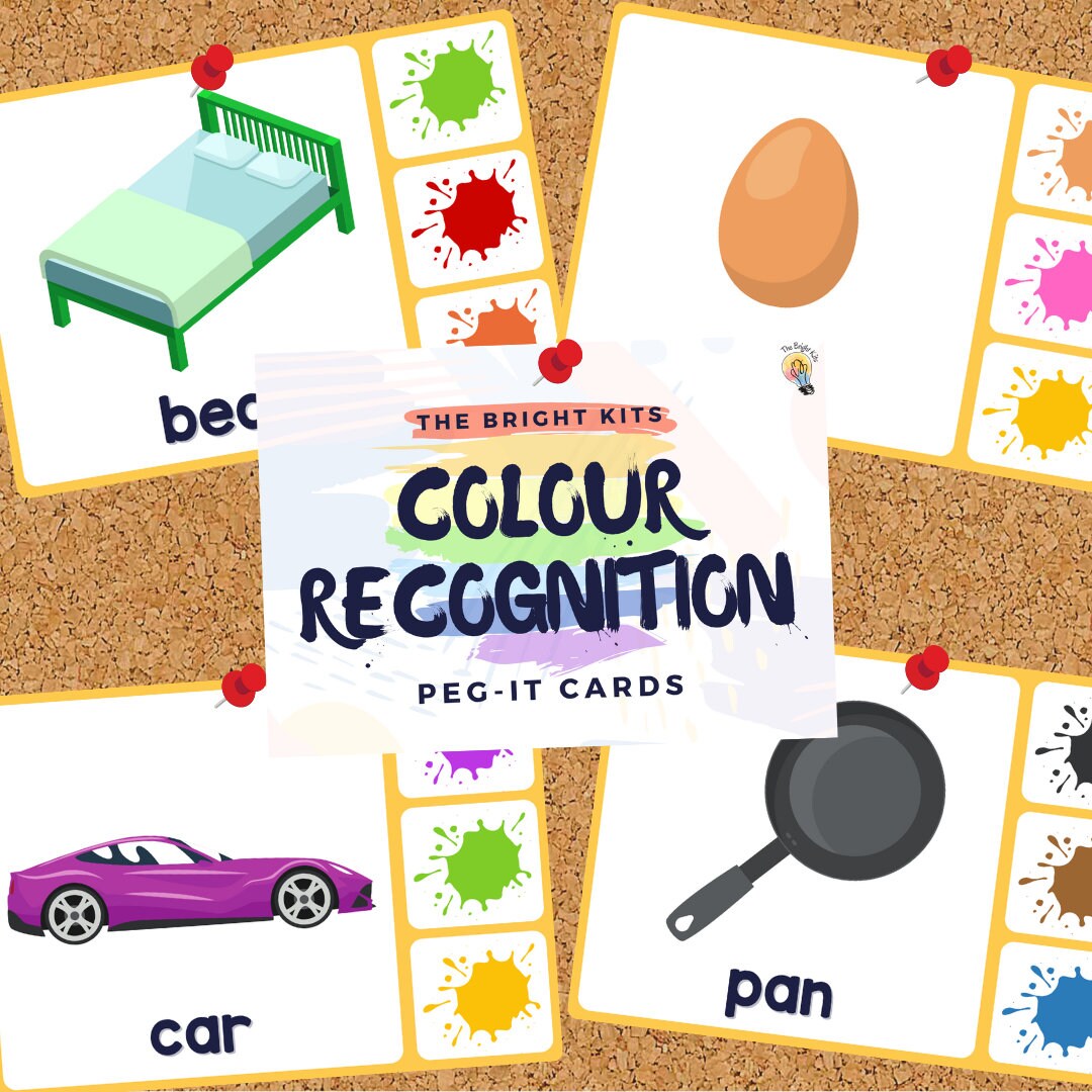 Colour Recognition Peg-it Cards | Matching | Clip Cards | Flashcards ...