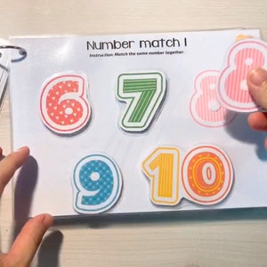 Number Recognition A5 Printable Busy Booklet | Number Matching ...