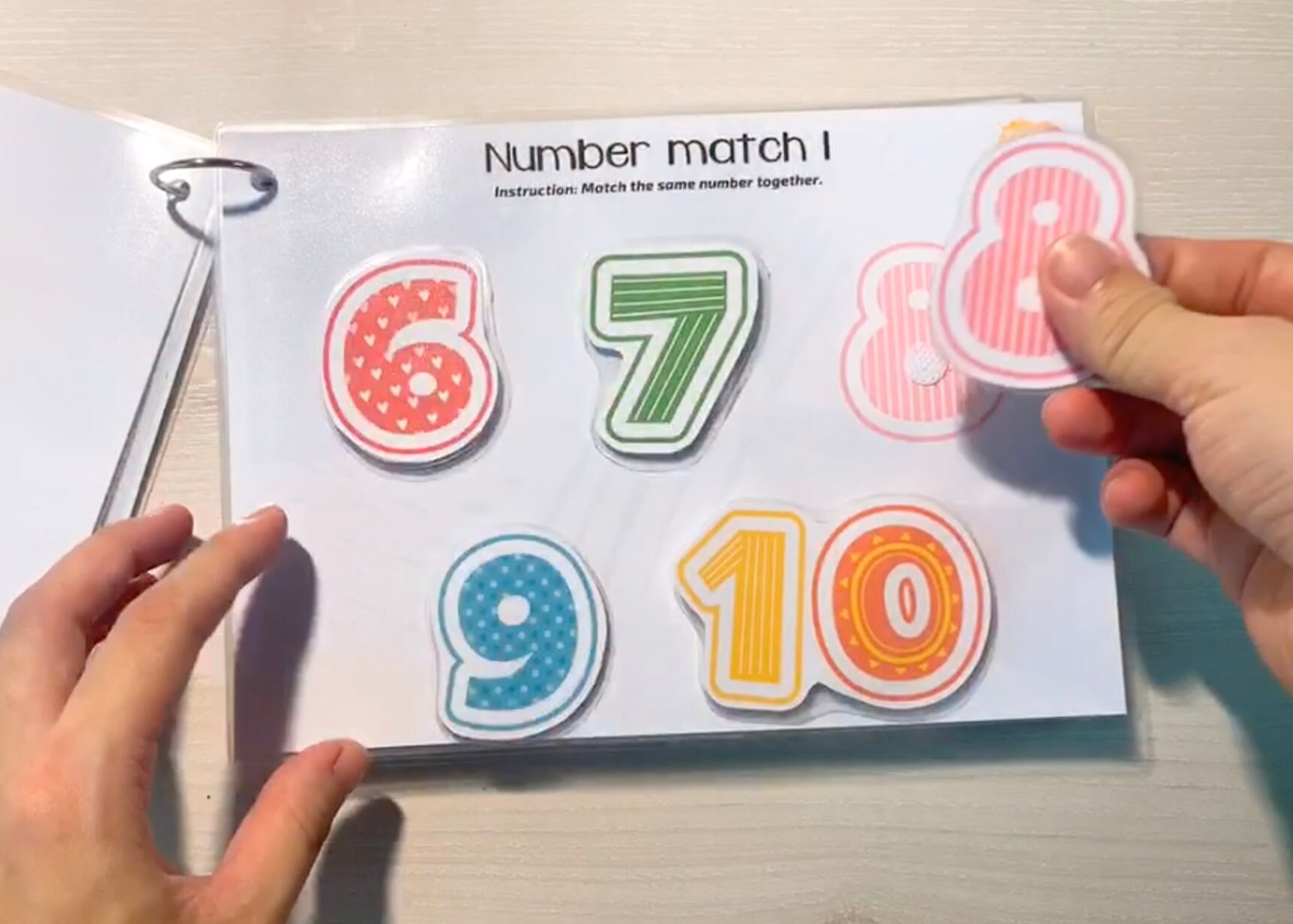 Number Recognition A5 Printable Busy Booklet | Number Matching ...
