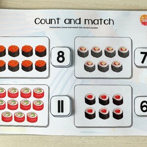 Maki Count and Match A4 Printable Busy Booklet | Number Matching 1-20 ...