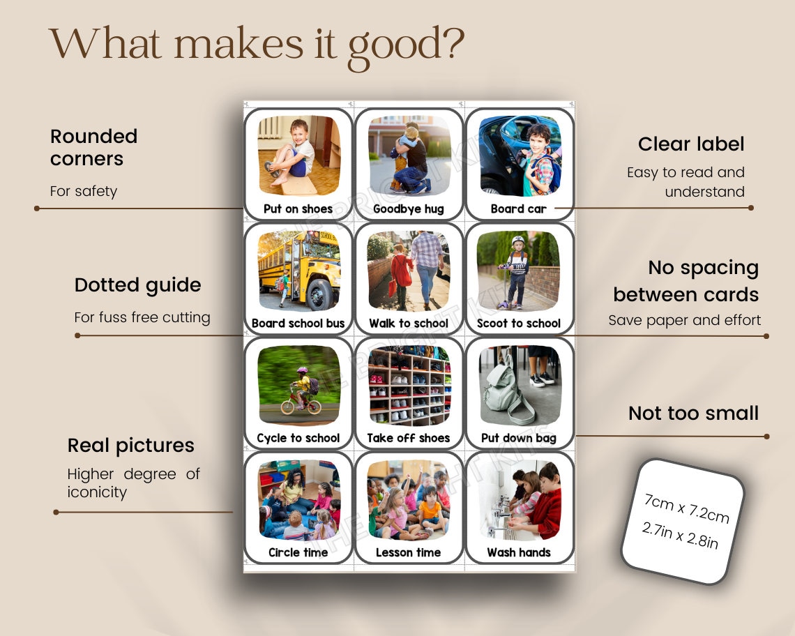 Daily Routine Cards Set 60 Cards Autism Visual Aid Speech Therapy ...