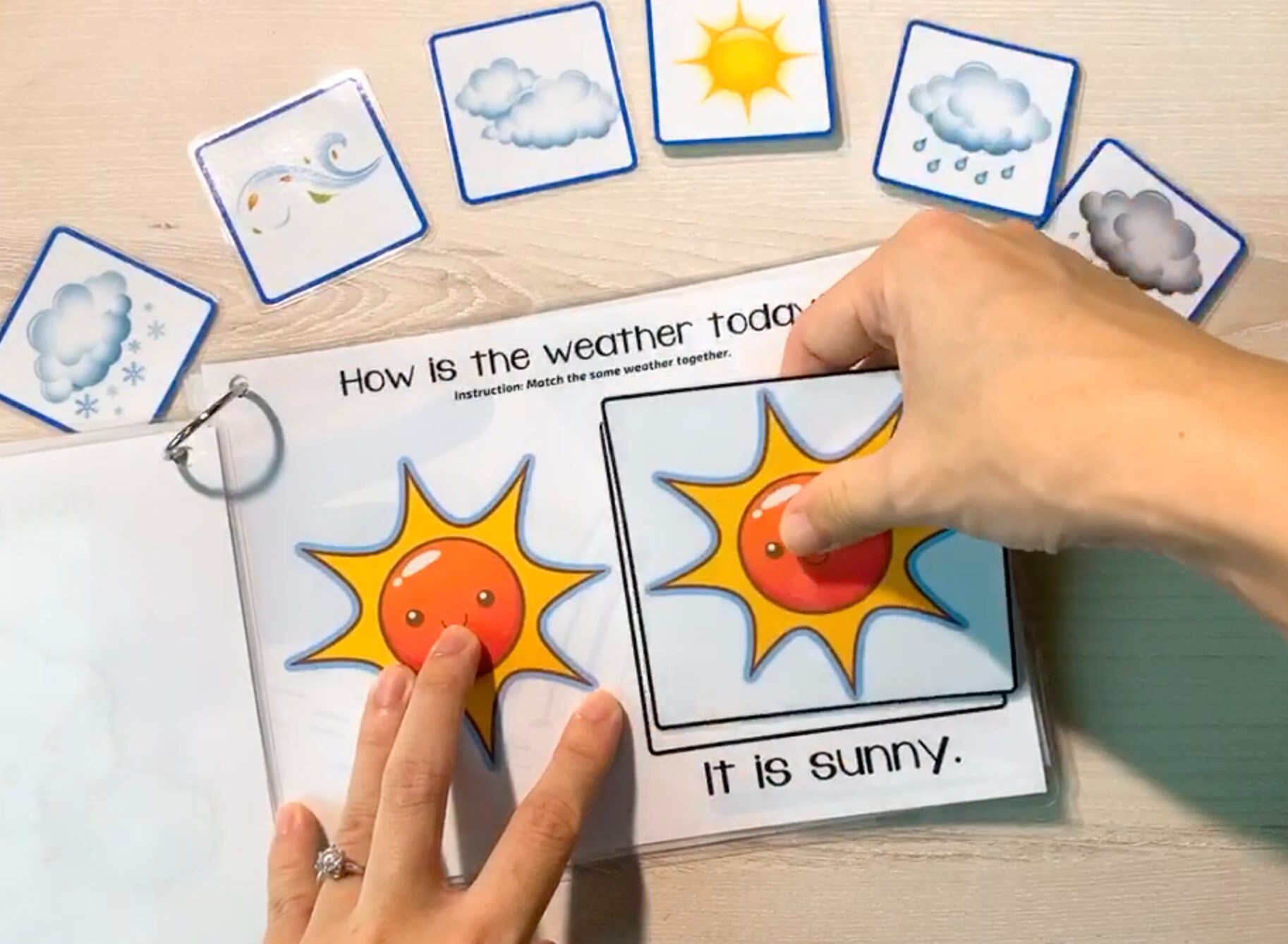 Weather Recognition A5 Printable Busy Booklet | Weather Matching ...