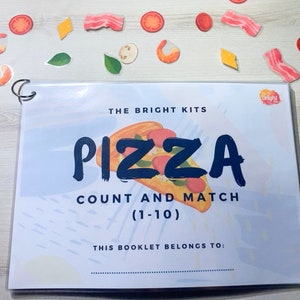 Pizza Count and Match A4 Printable Busy Booklet | Number Matching 1-10 ...