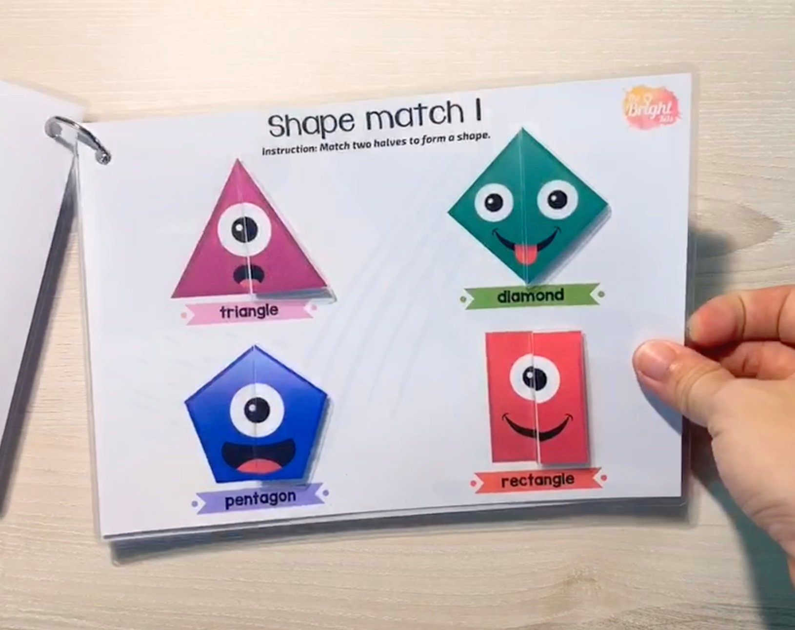 Shape Recognition A5 Printable Busy Booklet | Shape Matching | Learning ...