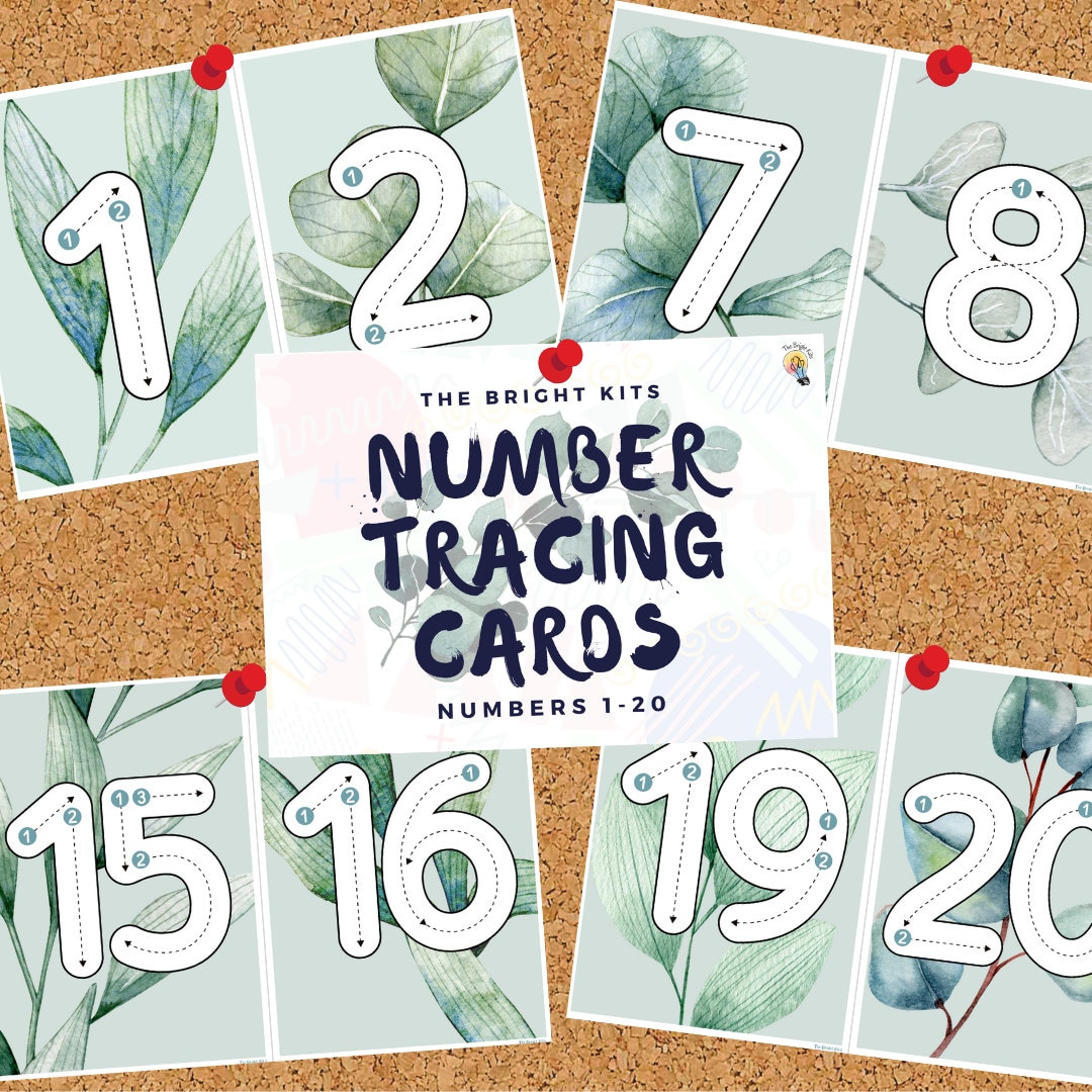 Leaves Number Tracing Cards (1-20) | Trace and Learn Flashcards ...