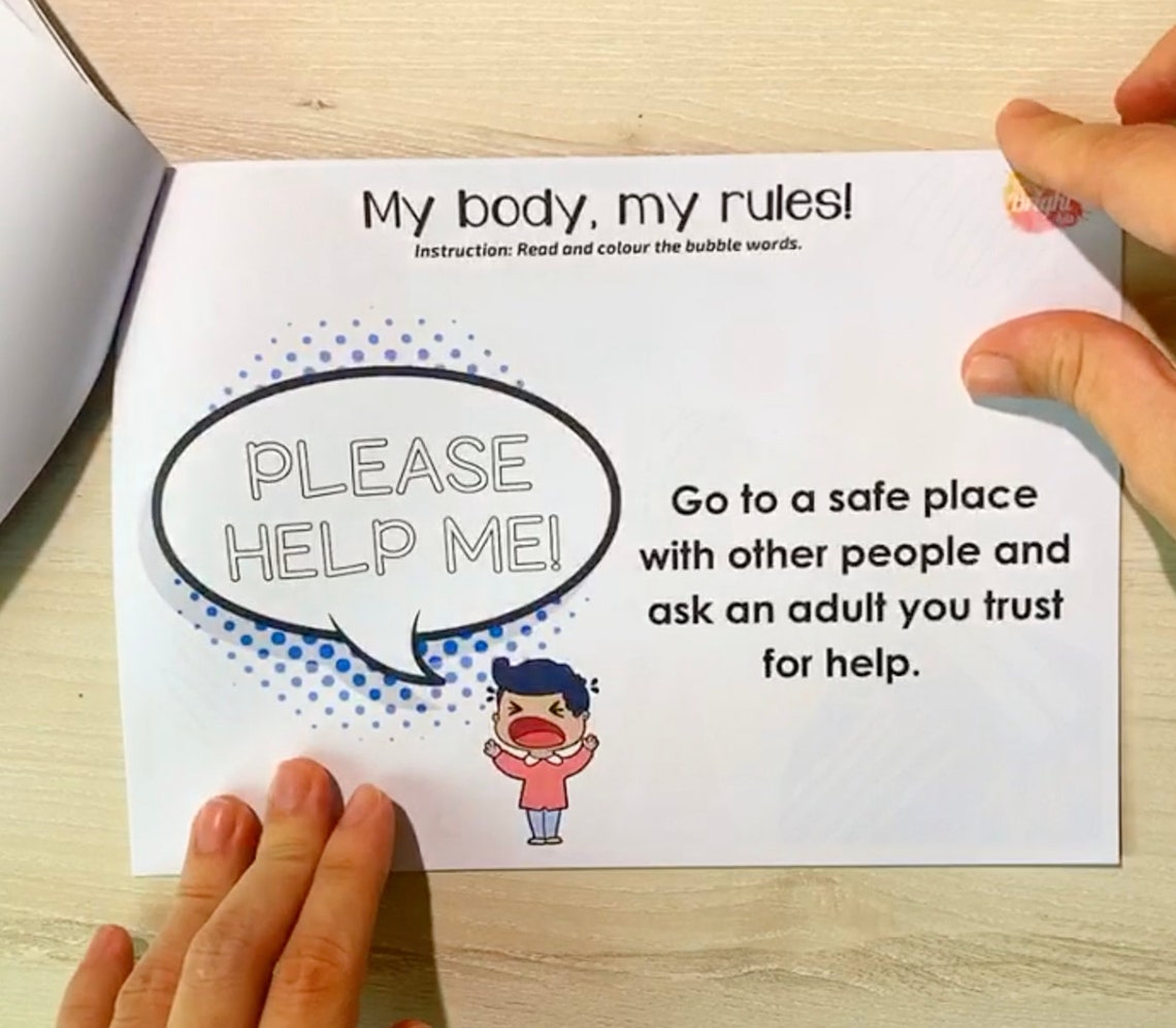 Good Touch, Bad Touch A5 Printable Booklet | Child Abuse Prevention ...