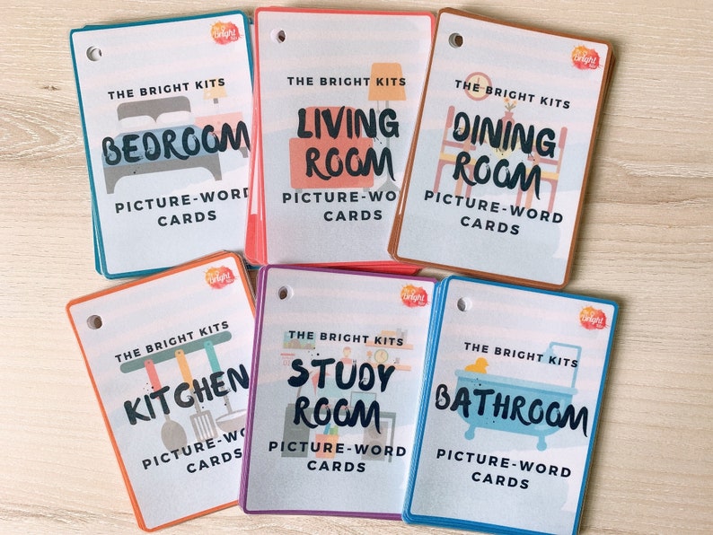 Household Items Printable Picture-word Cards Set (48 Cards) | Household ...