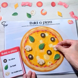 Pizza Count and Match A4 Printable Busy Booklet | Number Matching 1-10 ...
