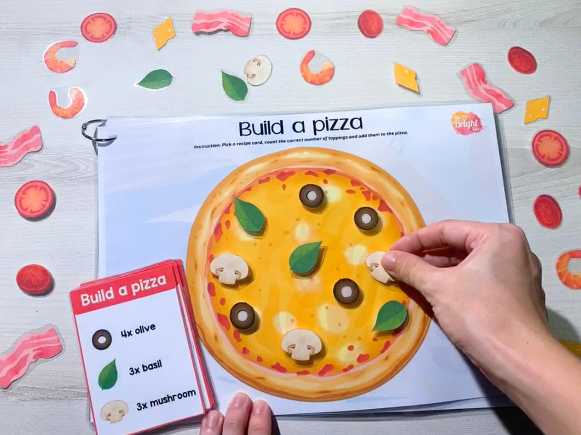 Pizza Count and Match A4 Printable Busy Booklet Number Matching 1-10 ...