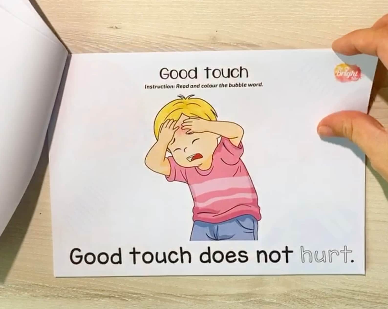Good Touch, Bad Touch A5 Printable Booklet | Child Abuse Prevention ...
