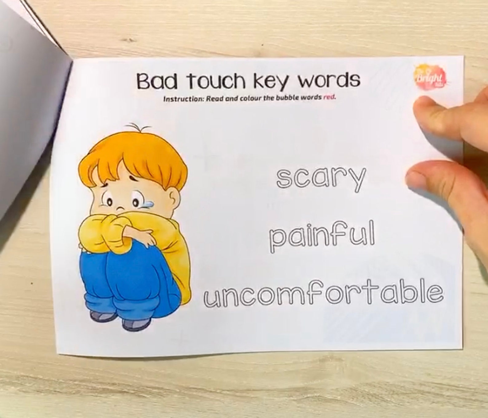Good Touch, Bad Touch A5 Printable Booklet | Child Abuse Prevention ...