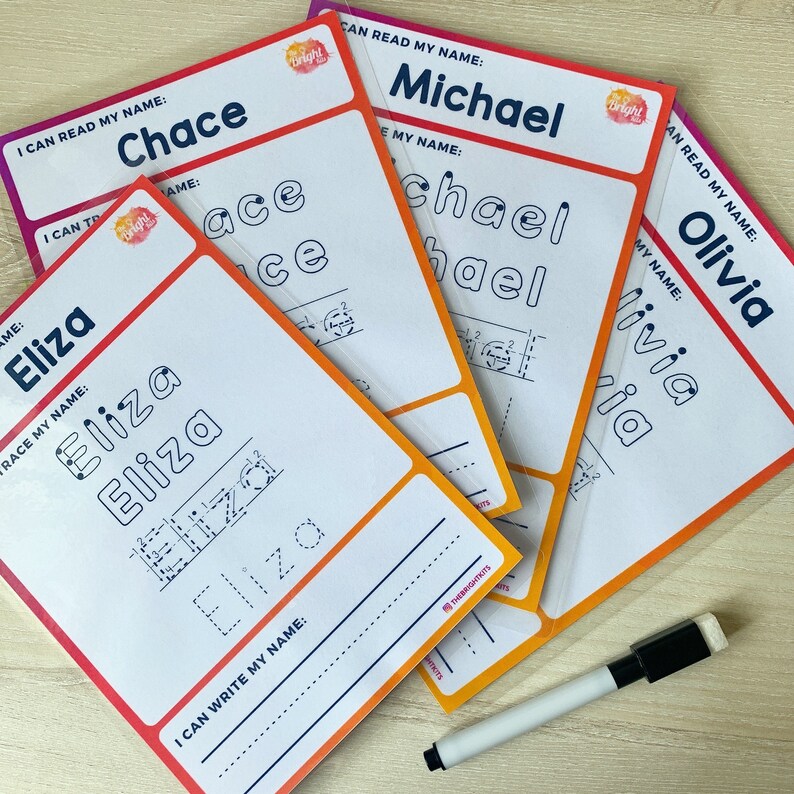 Custom Name Tracing Card A5 Printable | Personalised Handwriting ...