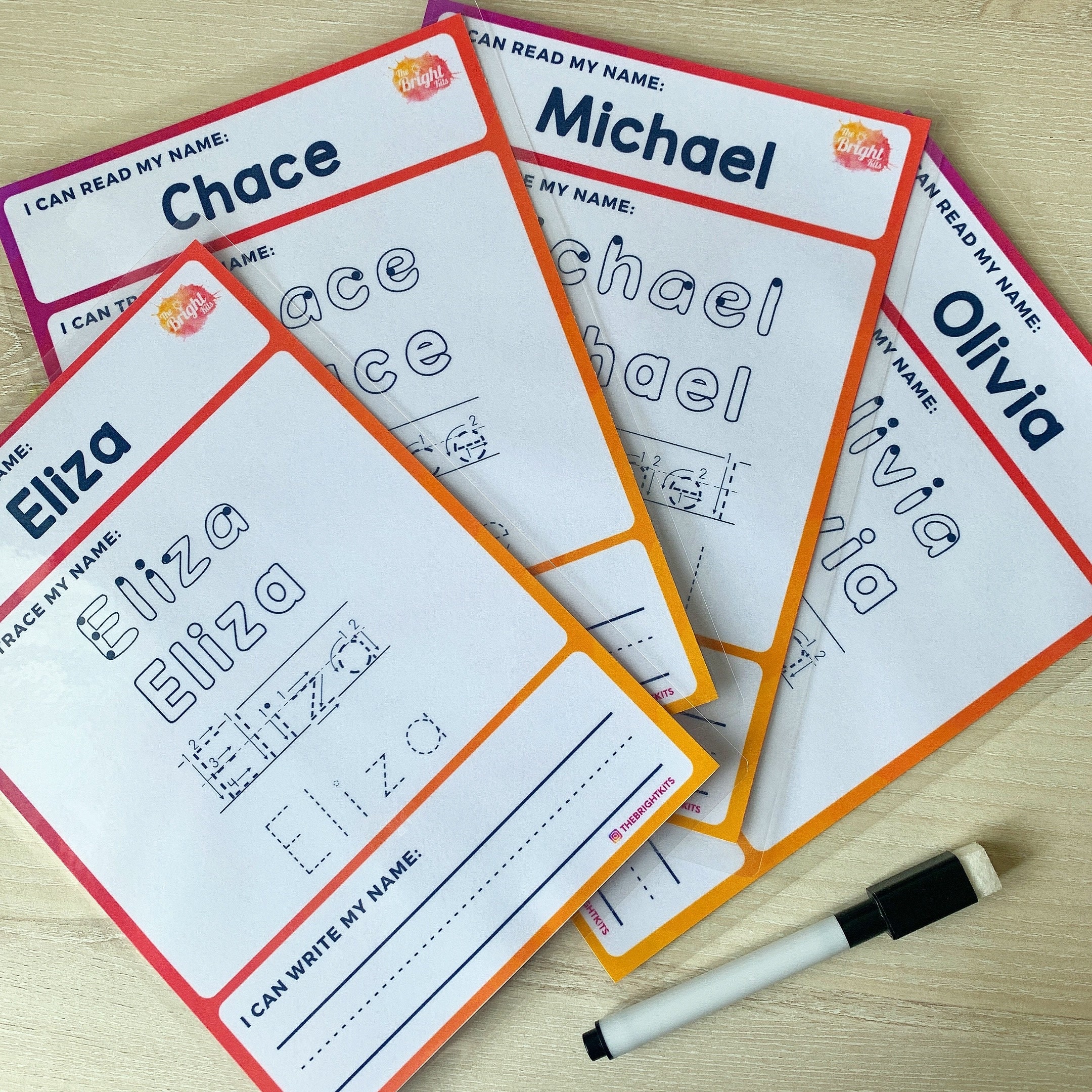 Custom Name Tracing Card A5 Printable | Personalised Handwriting ...
