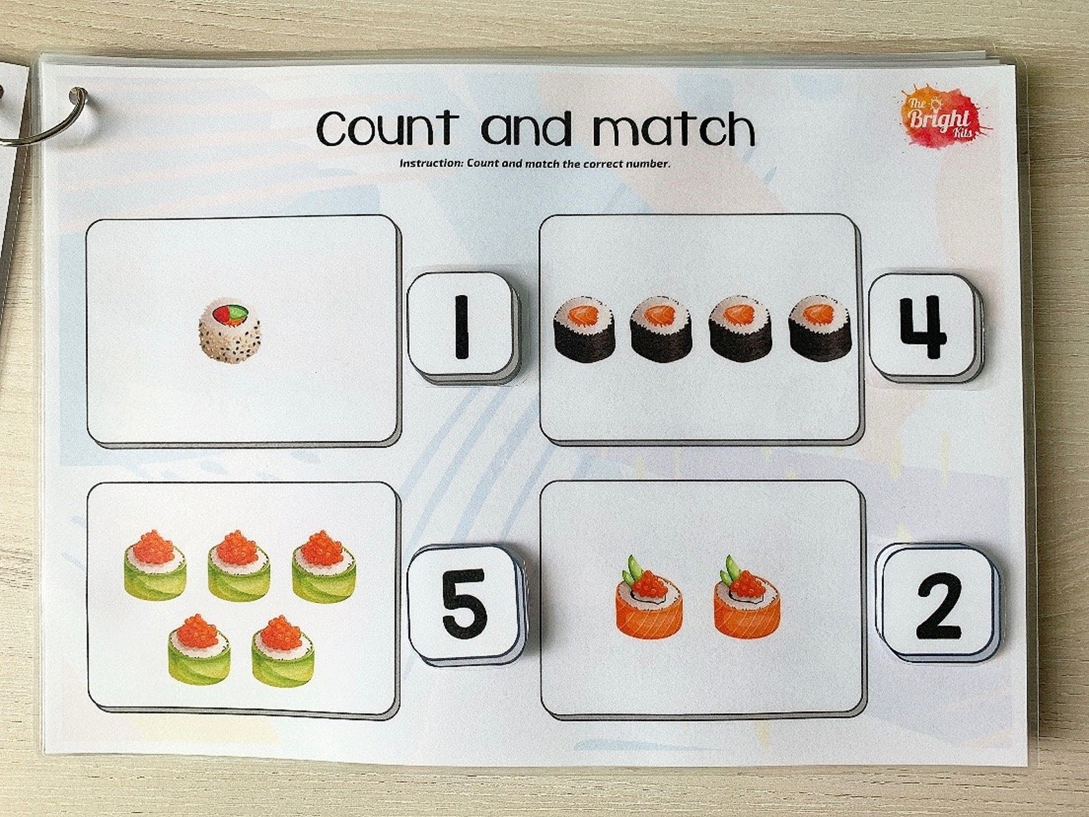 Maki Count and Match A4 Printable Busy Booklet | Number Matching 1-20 ...