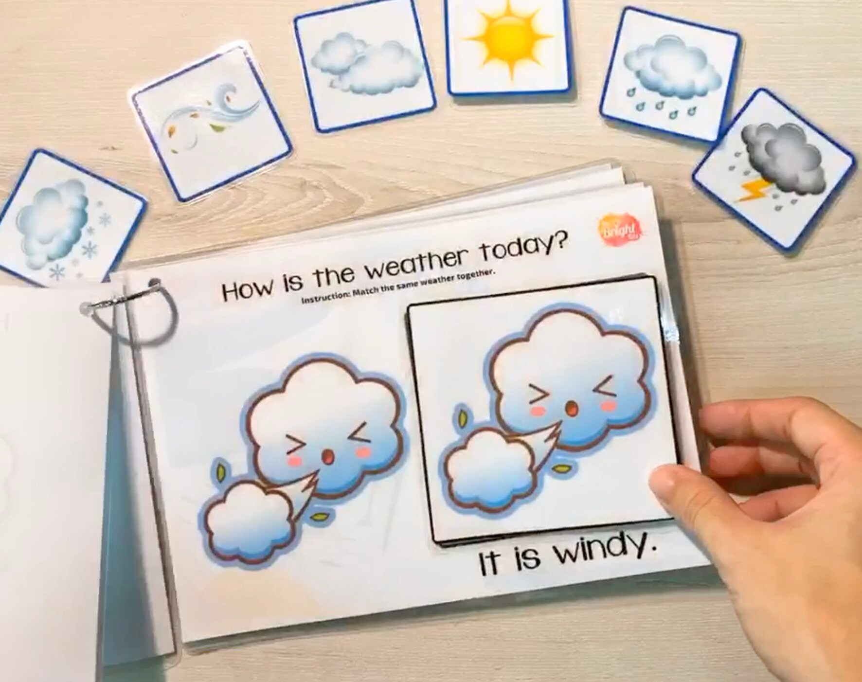 Weather Recognition A5 Printable Busy Booklet | Weather Matching ...