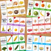 Food Groups Printable Picture-word Cards Set 48 Cards Food Flashcards ...