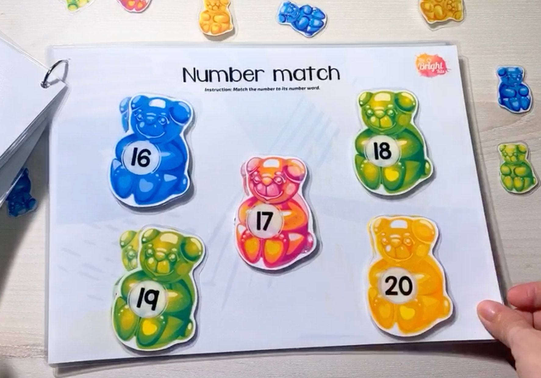 Gummy Number Match A4 Printable Busy Booklet Number Matching - Etsy