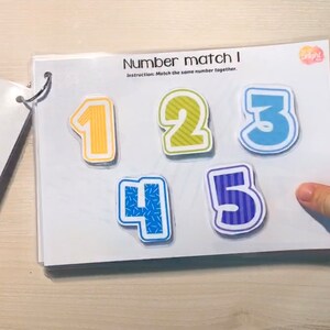 Number Recognition A5 Printable Busy Booklet | Number Matching ...