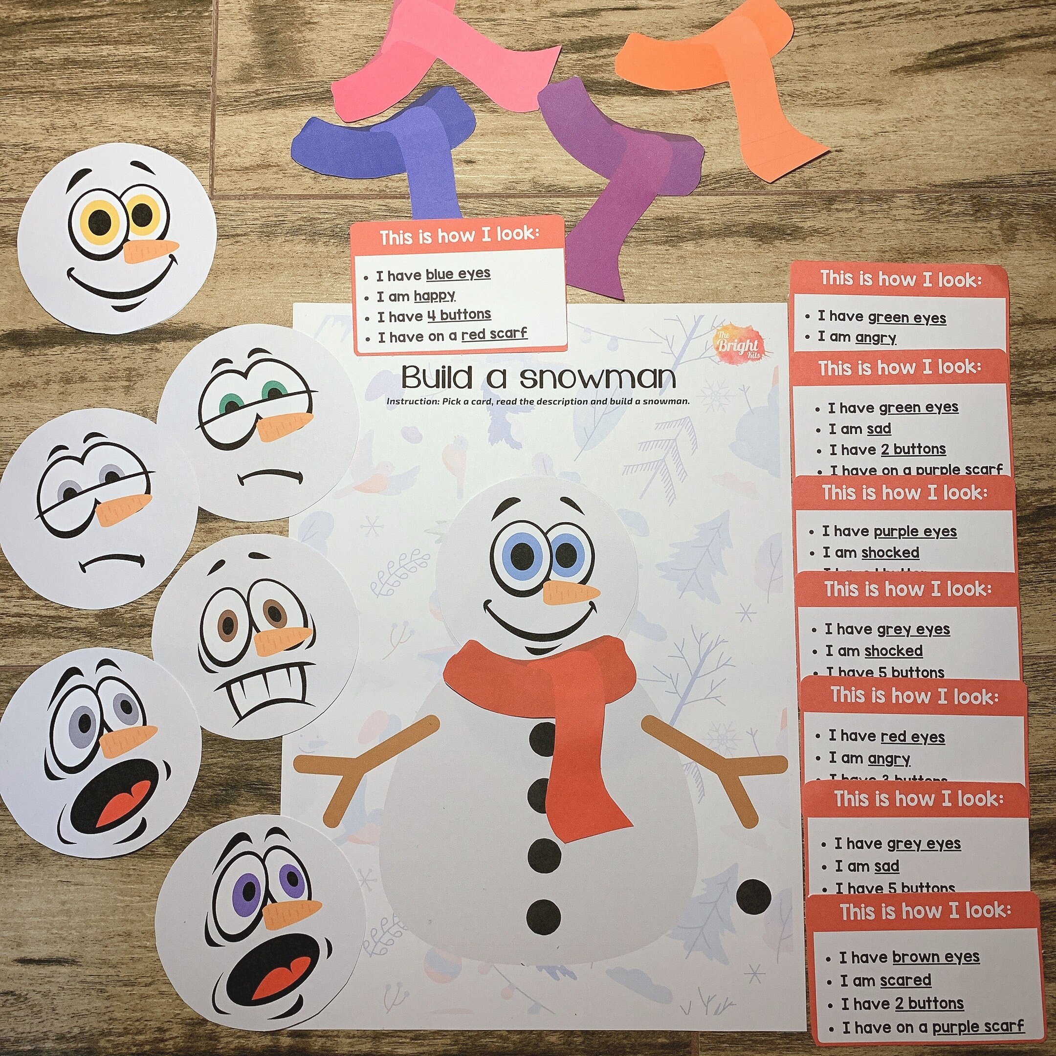Build A Snowman Activity | Emotions Recognition | Colour Recognition ...
