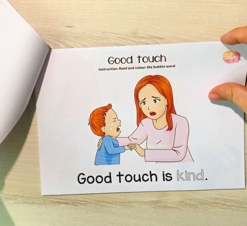 Good Touch, Bad Touch A5 Printable Booklet | Child Abuse Prevention ...
