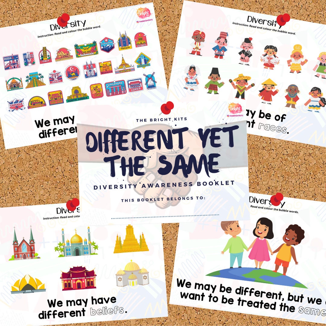 Different yet the Same A5 Printable Booklet | Diversity Awareness ...