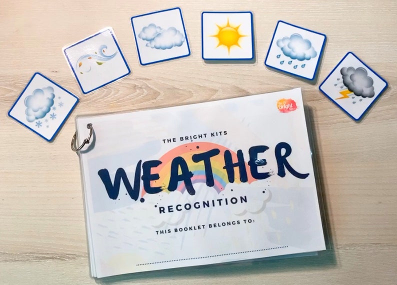 Weather Recognition A5 Printable Busy Booklet | Weather Matching ...