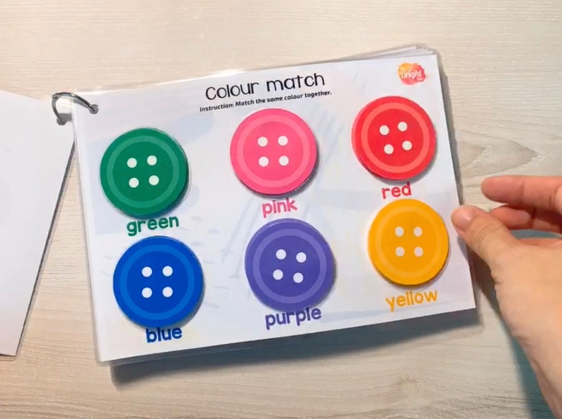 Colour Recognition A5 Printable Busy Booklet | Colour Matching ...