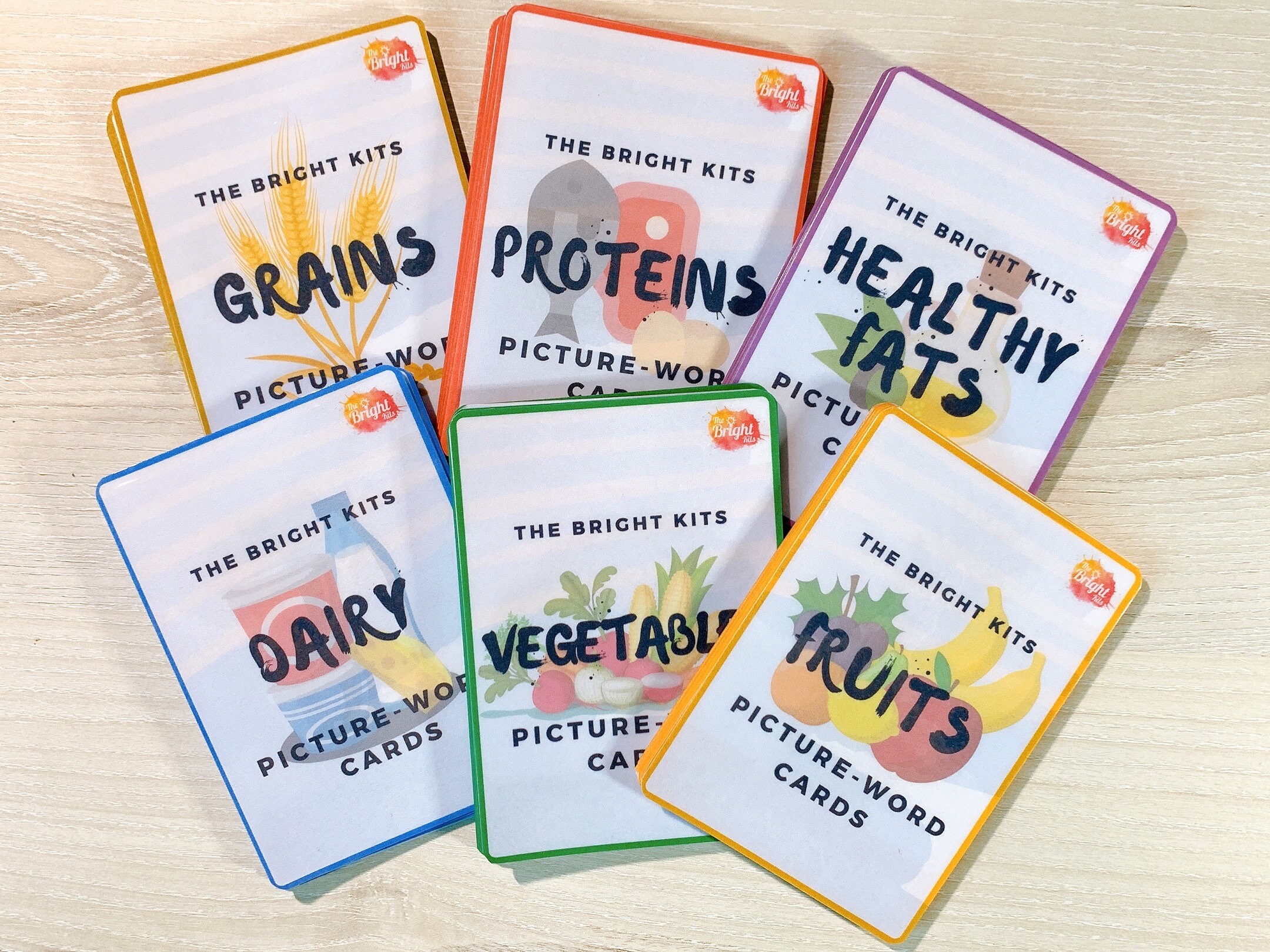 Food Groups Printable Picture-word Cards Set (48 Cards) | Food ...