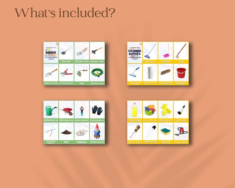 Household Items Real Picture-word Cards Set 120 Cards - Etsy