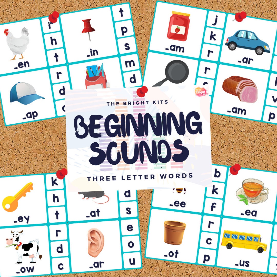 Beginning Sounds Printable Cards (36 Cards) | Peg-it Cards | Write ...