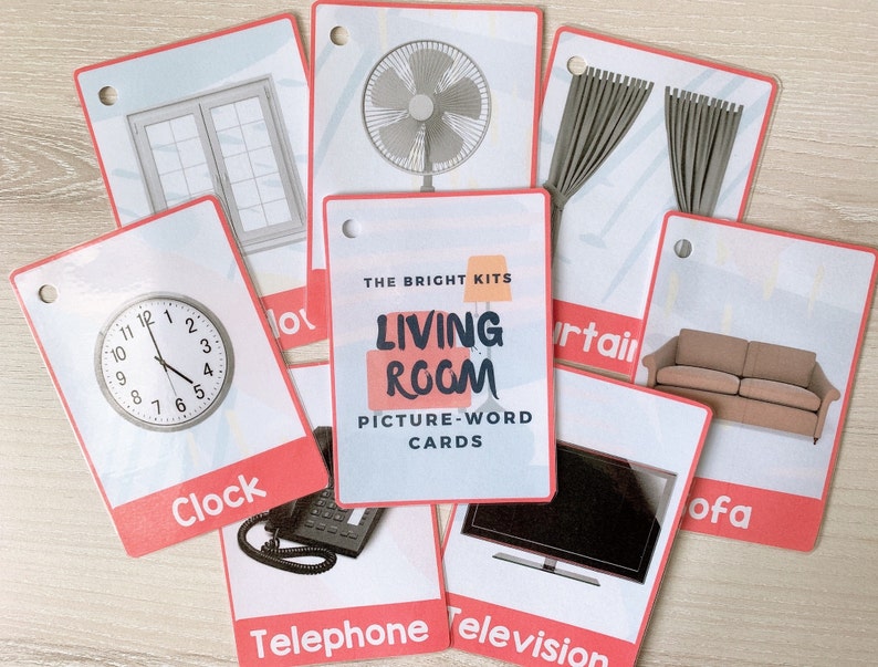 Household Items Printable Picture-word Cards Set (48 Cards) | Household ...