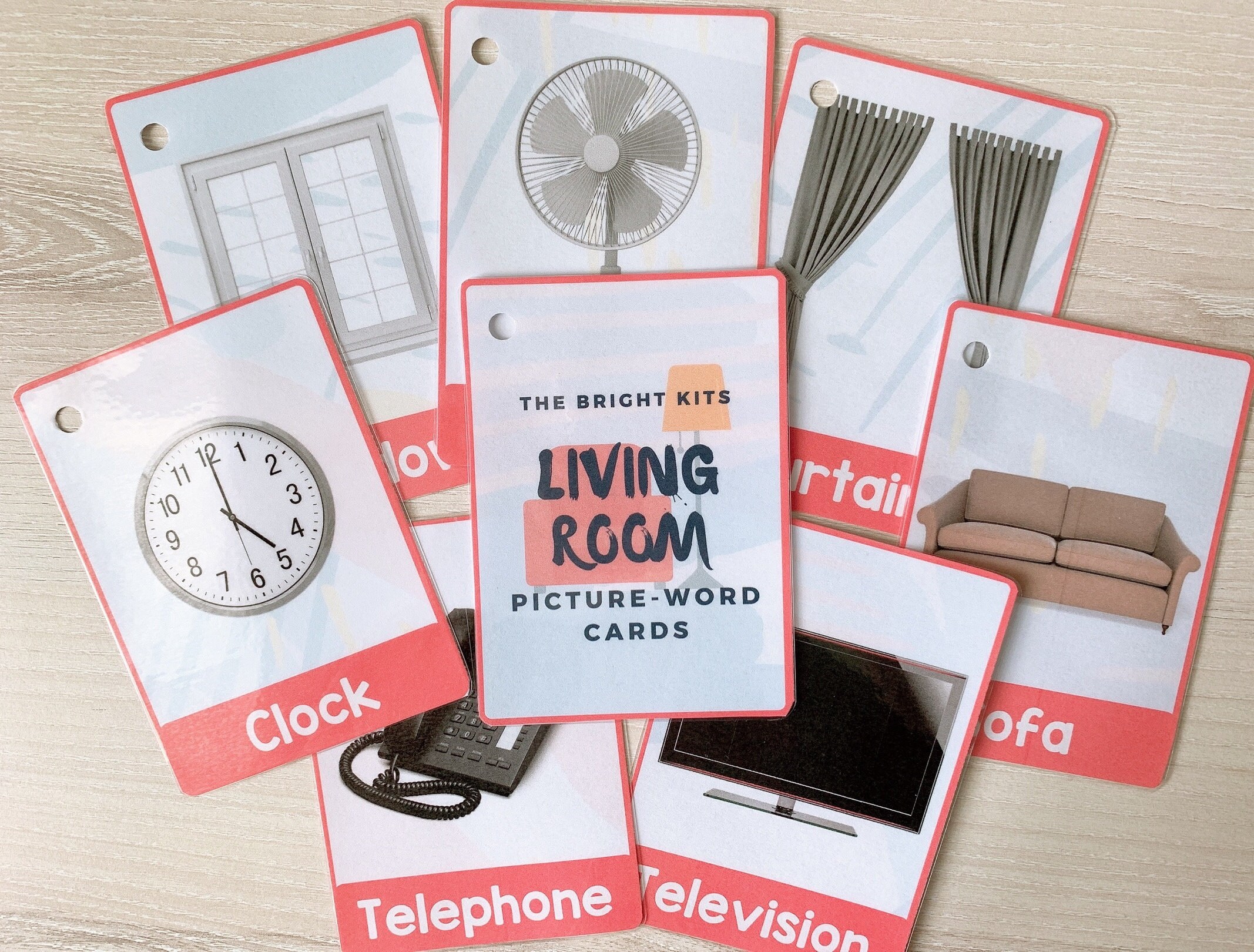 Household Items Printable Picture-word Cards Set (48 Cards) | Household ...