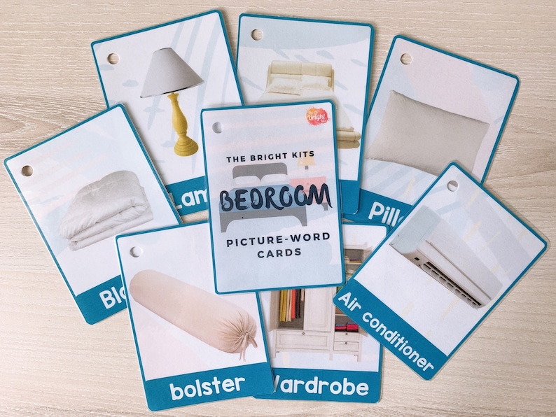 Household Items Printable Picture-word Cards Set (48 Cards) | Household ...