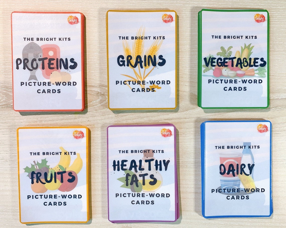 Food Groups Printable Picture-word Cards Set 48 Cards Food - Etsy