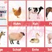 Animal Printable Picture-word Cards Set in German (48 Cards) | Animal ...