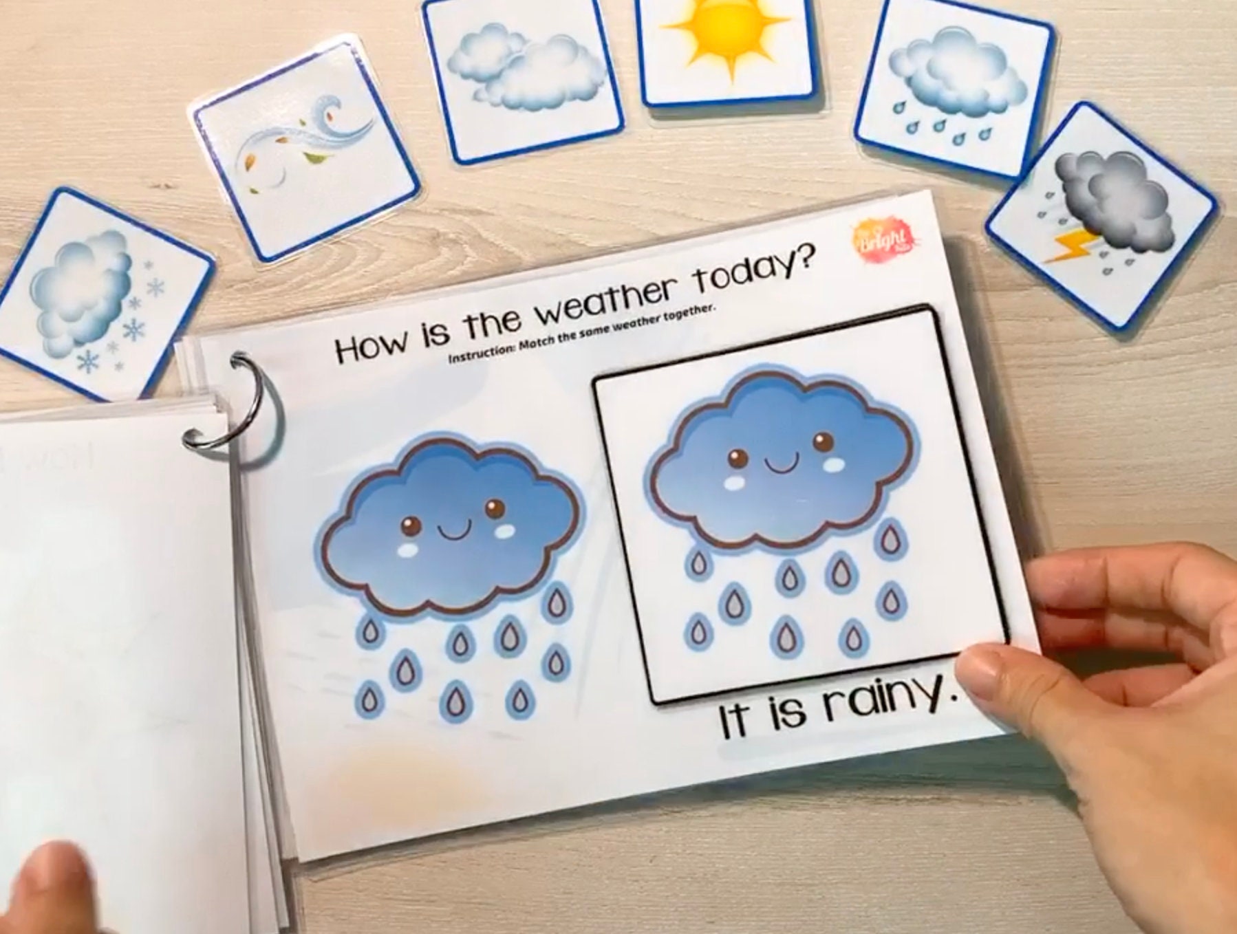 Weather Recognition A5 Printable Busy Booklet | Weather Matching ...
