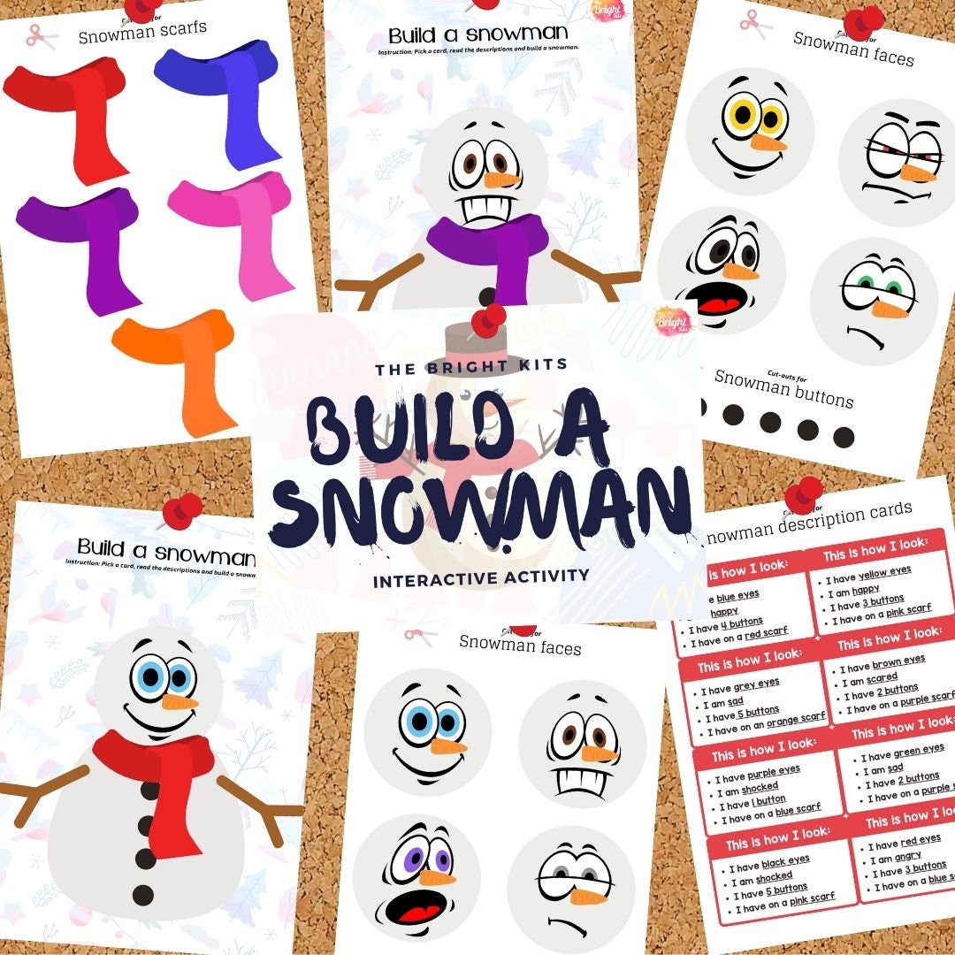 Build A Snowman Activity | Emotions Recognition | Colour Recognition ...