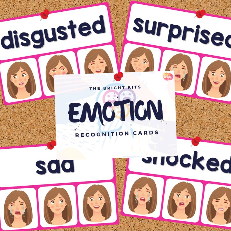 Female Printable Emotion Recognition Cards | Peg-it Cards | Write ...