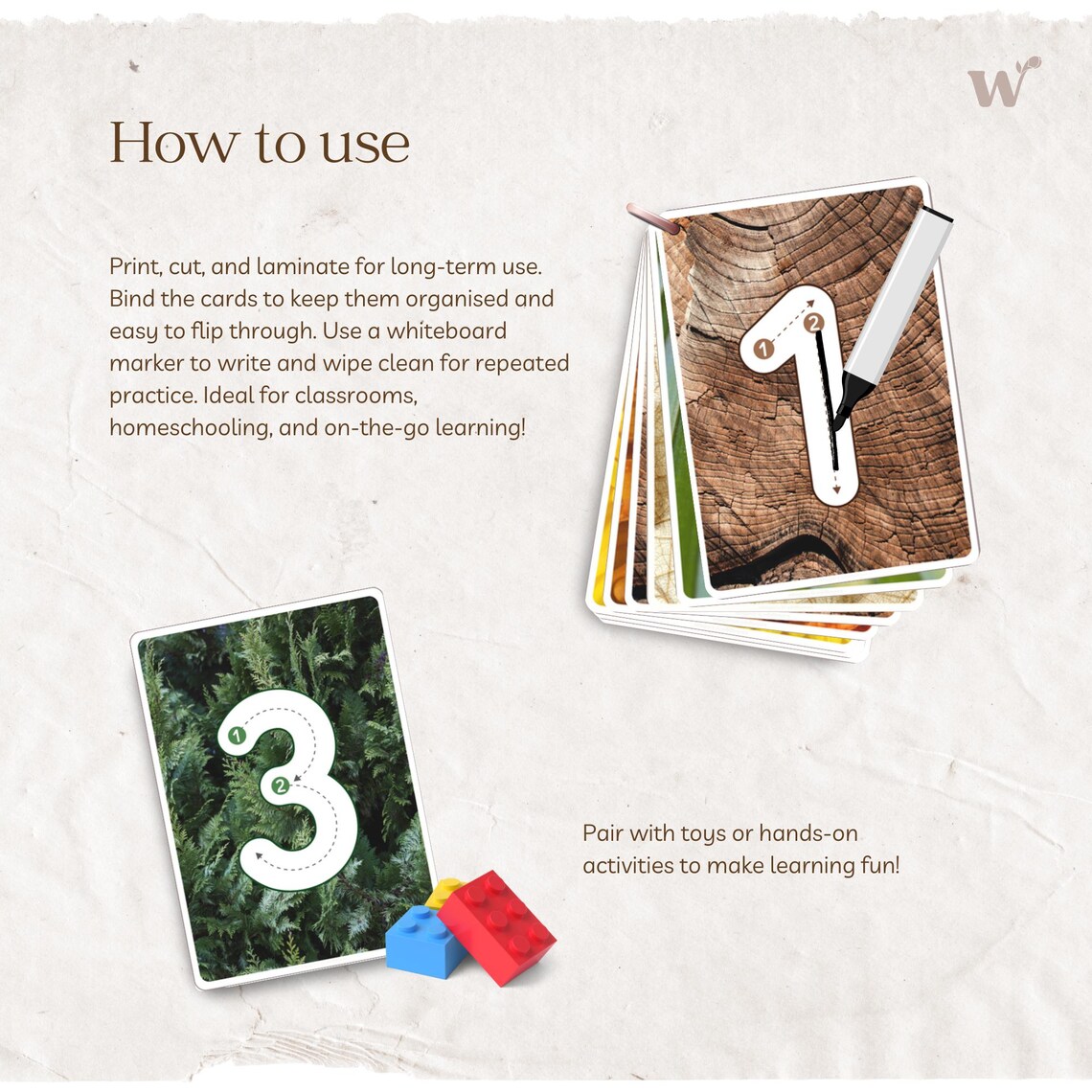1-20 Number Tracing Cards | Nature Edition | Homeschool | Montessori ...