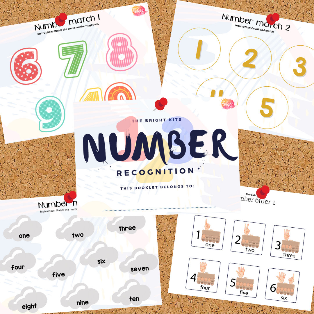 Number Recognition A5 Printable Busy Booklet | Number Matching ...