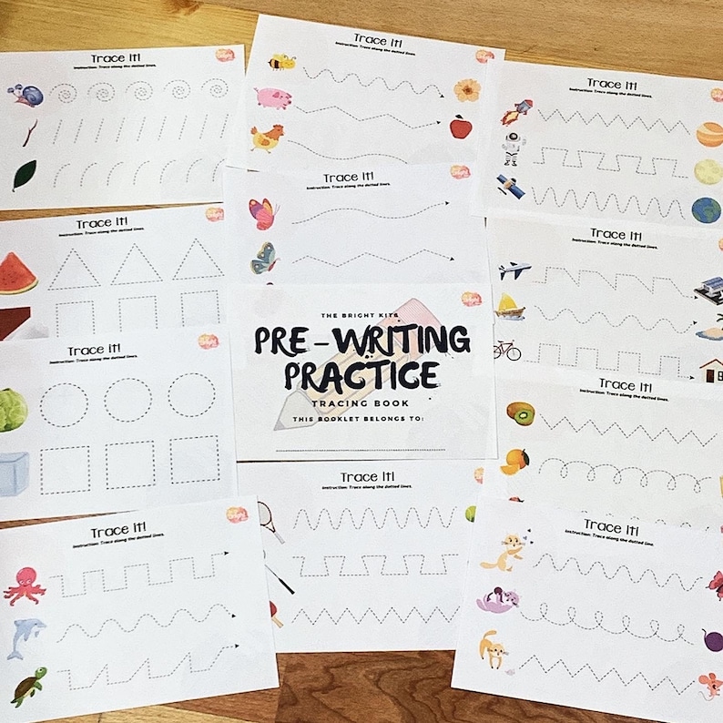 Pre-writing Practice A5 Printable Booklet | Handwriting Readiness ...
