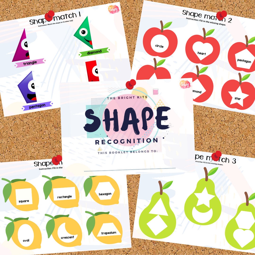 Shape Recognition A4 Printable Busy Booklet | Shape Matching | Learning ...