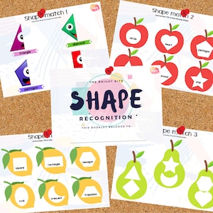 Shape Recognition A4 Printable Busy Booklet | Shape Matching | Learning ...