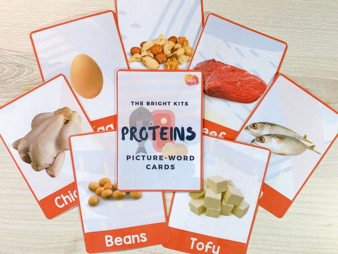 Food Groups Printable Picture-word Cards Set 48 Cards Food - Etsy