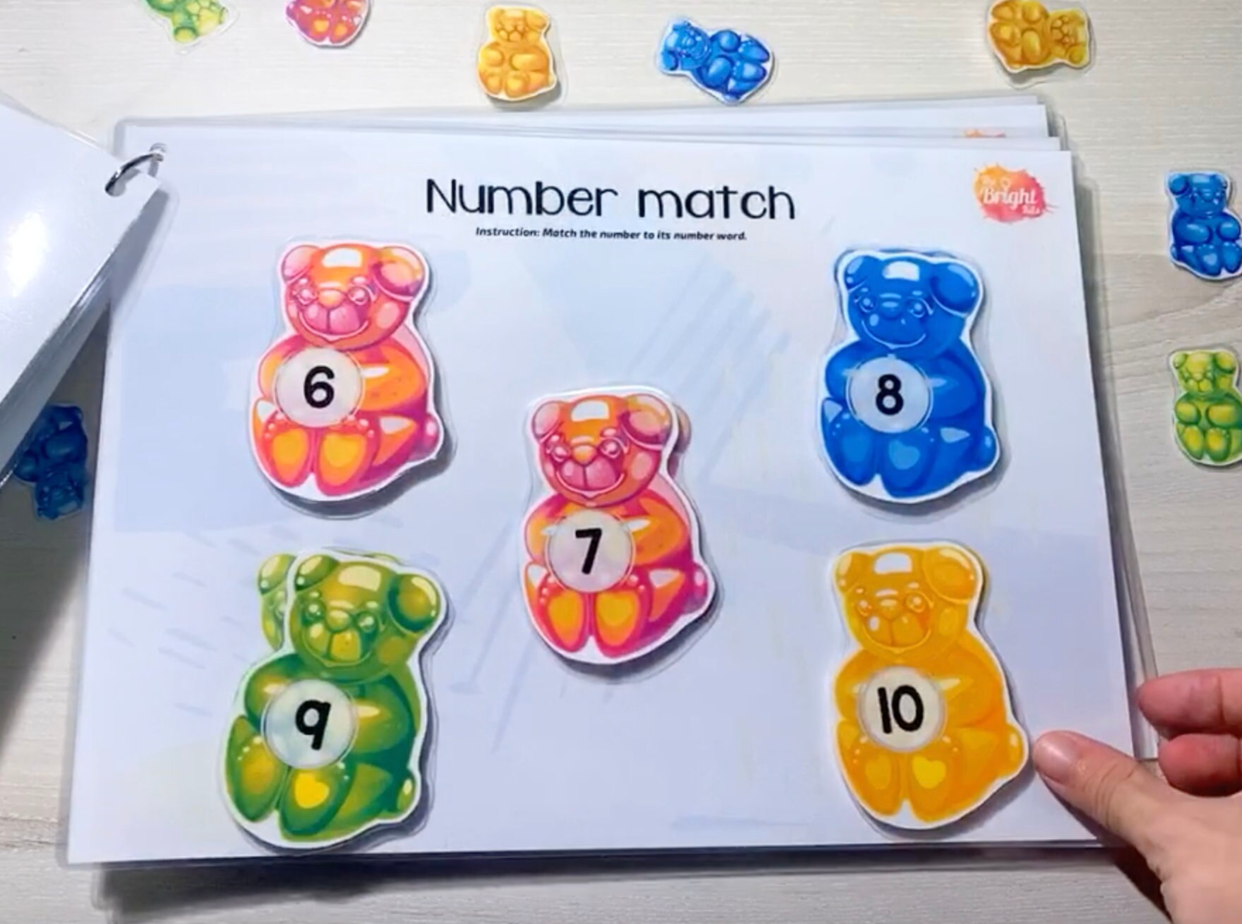 Gummy Number Match A4 Printable Busy Booklet Number Matching - Etsy