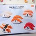 Sushi Number Match A4 Printable Busy Booklet | Number Matching 1-20 ...