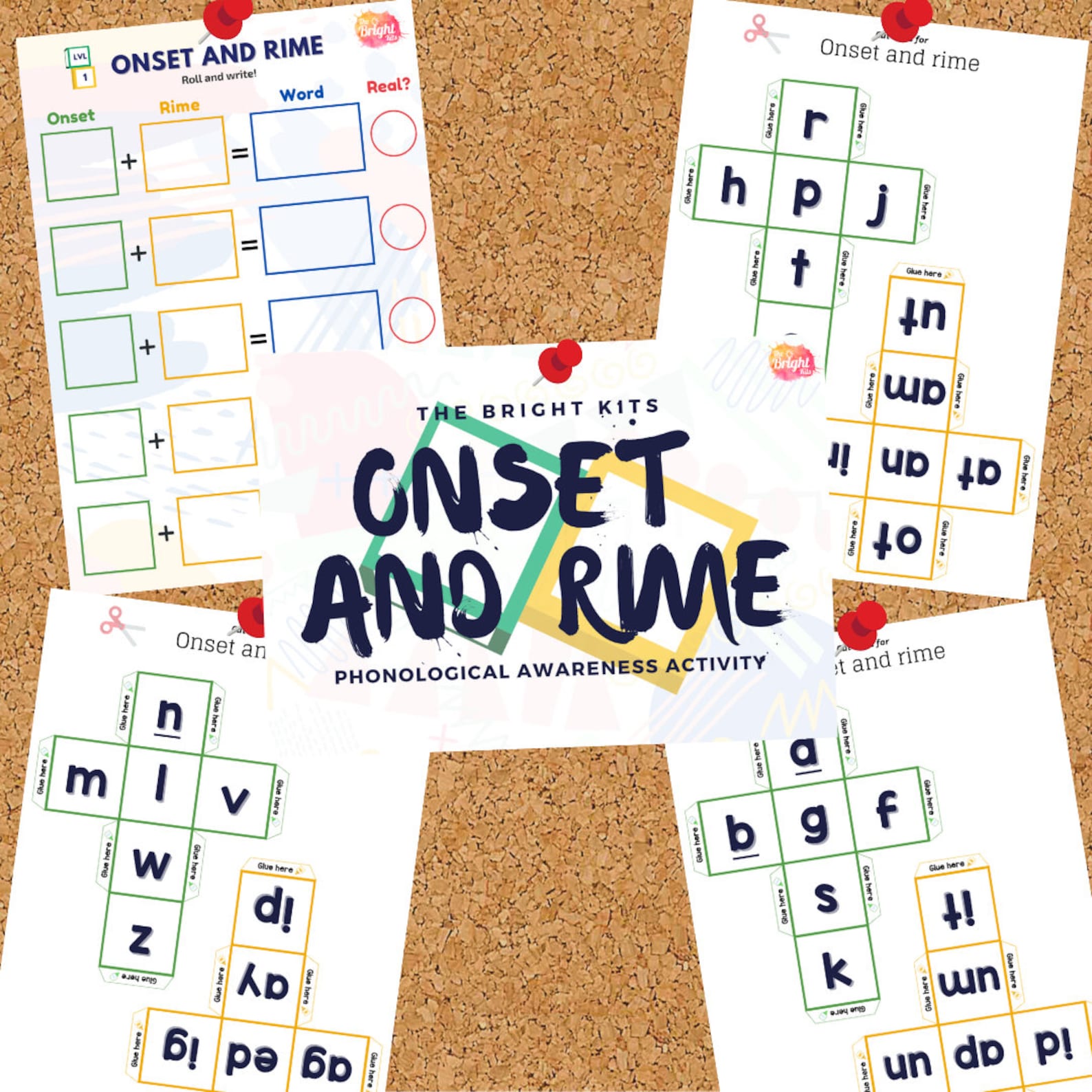 Onset and Rime Activity Set | Word Building | Literacy Activity ...